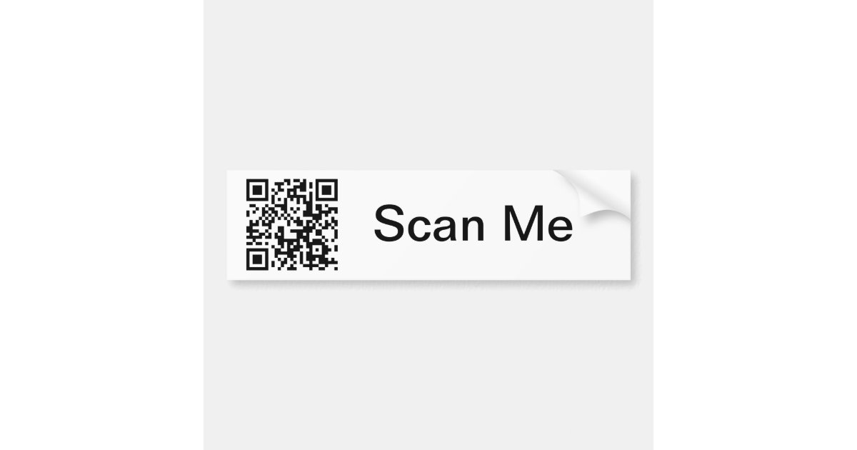 QR Code Bumper Sticker | Zazzle