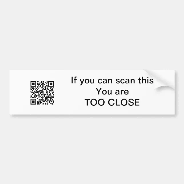 QR Code Bumper Sticker - Humor | Zazzle
