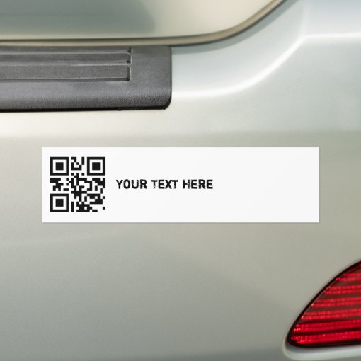 QR Code Bumper Sticker Template | Zazzle