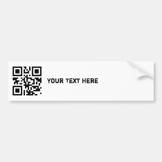 QR Code Bumper Sticker Template | Zazzle