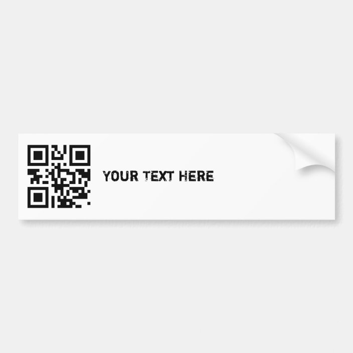 QR Code Bumper Sticker Template | Zazzle.com