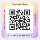 QR Code Bus. Name Website Promo, Brushed Rainbow Square Sticker | Zazzle