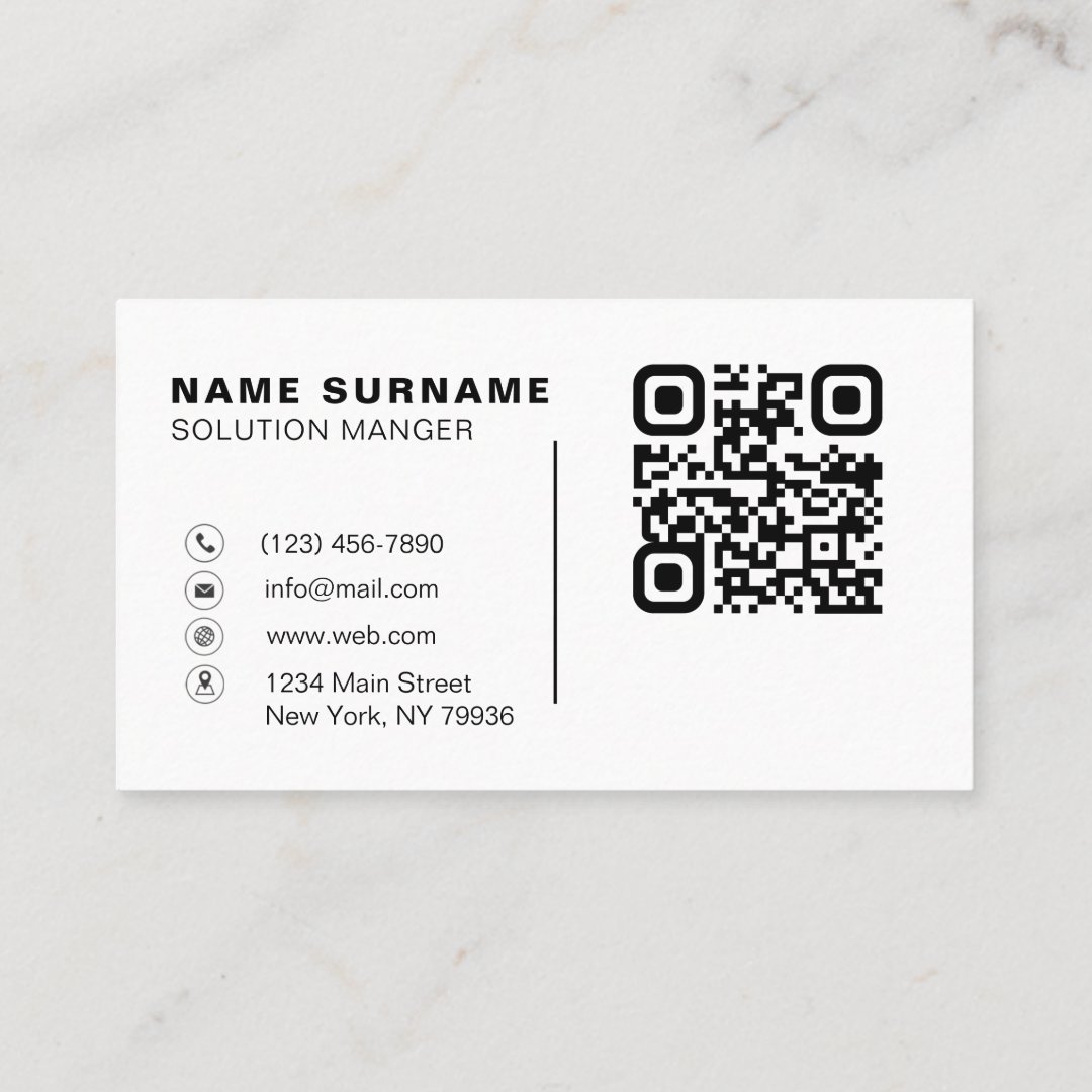 QR Code Business Card | Zazzle