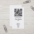 QR Code Business Card Template - Vertical | Zazzle