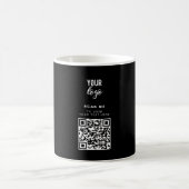 QR Code Business Logo Black Minimalist Corporate Coffee Mug | Zazzle