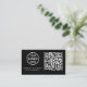 QR Code Business Logo Black Modern Professional Business Card | Zazzle