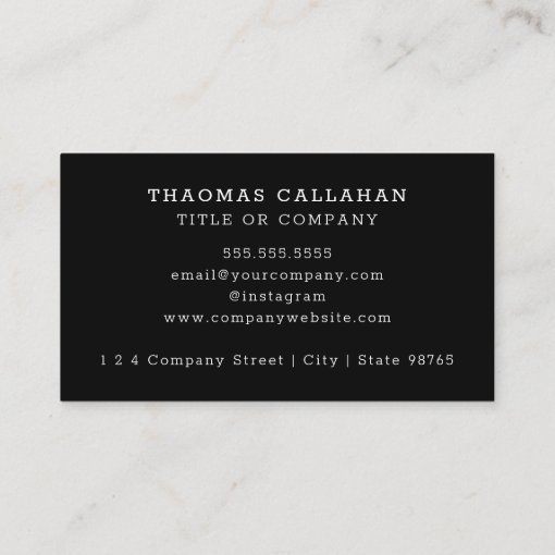 QR Code Business Logo Black Modern Professional Business Card | Zazzle