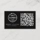 QR Code Business Logo Black Modern Professional Business Card | Zazzle