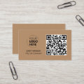 QR Code Business Logo | Brown Modern Professional Card | Zazzle