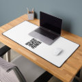 QR Code Business Logo Modern Minimalist Business Desk Mat | Zazzle