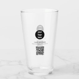QR Code Business Logo Modern Minimalist Glass | Zazzle