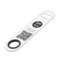 QR Code Business Logo Modern Minimalist White Bar Key | Zazzle