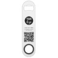 QR Code Business Logo Modern Minimalist White Bar Key | Zazzle