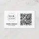 QR Code Business Logo Modern Professional Business Card | Zazzle