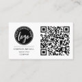 QR Code Business Logo | Modern Professional Business Card | Zazzle