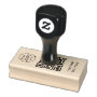 QR Code | Business Logo Modern Professional Rubber Stamp | Zazzle