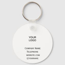 QR Code Business Logo Professional Custom Black Keychain | Zazzle
