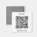 QR Code Business Logo Professional Custom Black Magnet | Zazzle