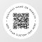 QR Code | Business Minimal White Scannable Round Window Cling | Zazzle