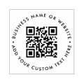 QR Code | Business Modern Minimalist Simple Round Rubber Stamp | Zazzle
