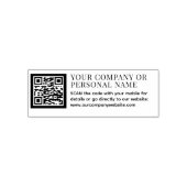 QR CODE business name custom text promotional Self-inking Stamp | Zazzle