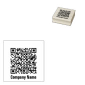 QR Code Business Name Template Rubber Stamp | Zazzle
