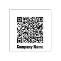 QR Code Business Name Template Rubber Stamp | Zazzle