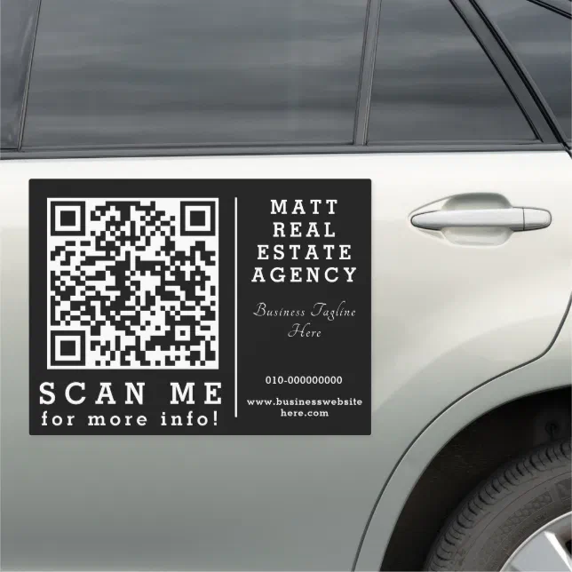 QR Code Business Promotion Truck Car Magnet | Zazzle