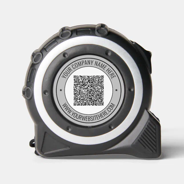 QR Code Business Promotional Tape Measure Template | Zazzle