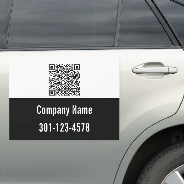 QR Code Business Template Car Magnet | Zazzle