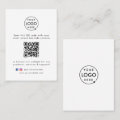 QR Code Business Website Scan Me Social Media Logo Business Card | Zazzle