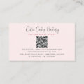 QR Code Cake Blush Pink Sprinkles Pastry Chef Chic Business Card | Zazzle
