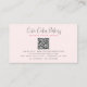 QR Code Cake Blush Pink Sprinkles Pastry Chef Chic Business Card | Zazzle