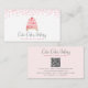 QR Code Cake Blush Pink Sprinkles Pastry Chef Chic Business Card | Zazzle