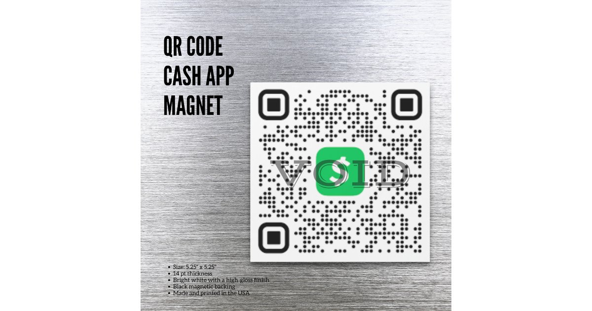 QR Code Cash App Magnet | Zazzle