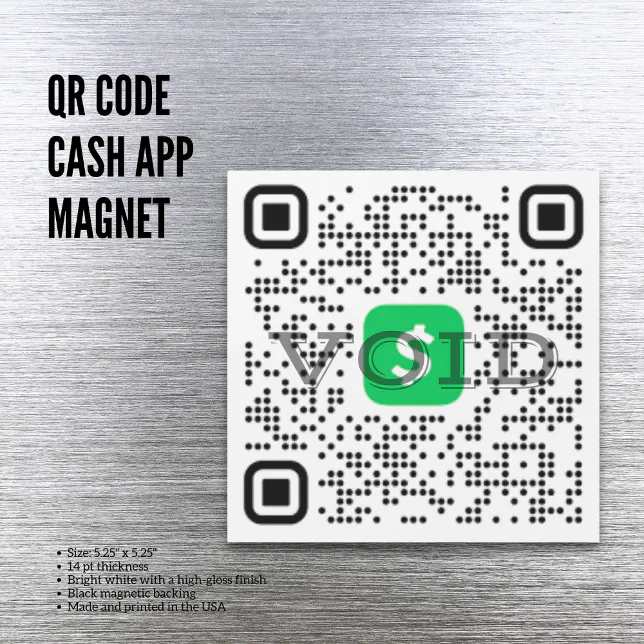 QR Code Cash App Magnet | Zazzle