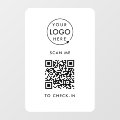 QR Code Check-In | Business Logo Contactless Window Cling | Zazzle