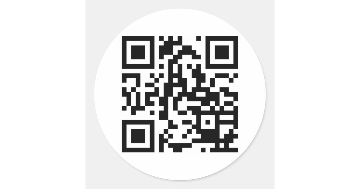 QR CODE® CLASSIC ROUND STICKER | Zazzle