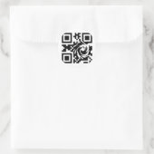 QR Code Classic Round Sticker | Zazzle