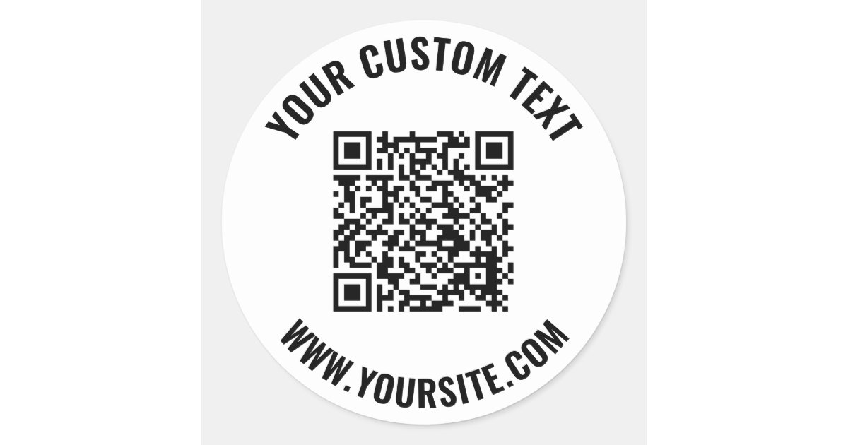 QR Code Classic Round Sticker | Zazzle