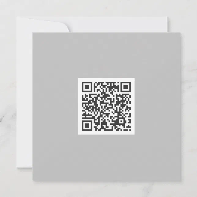 Qr Code Clean Monochrome Classic Graffiti Heart Thank You Card | Zazzle