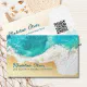 QR Code Coastal Beach Scene Travel Professional Business Card | Zazzle