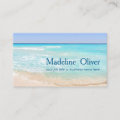 QR Code Coastal Beach Scene Travel Stylish Business Card | Zazzle