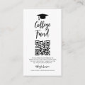 QR Code College Fund Graduation Party Graduate Enclosure Card | Zazzle