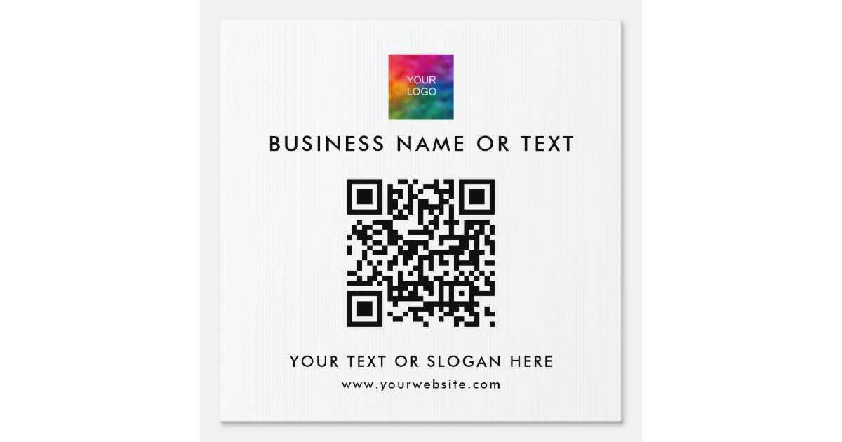 QR Code Company Business Logo Template Best Yard Sign | Zazzle