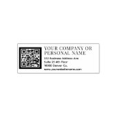 QR CODE company business name office address Self-inking Stamp | Zazzle