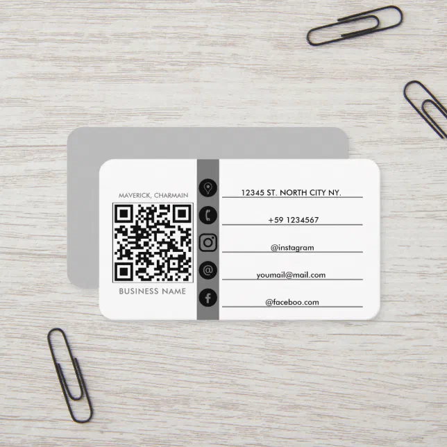 QR code connect with us Business Card | Zazzle