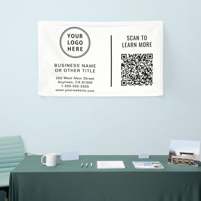 QR Code Corporate Logo Banner | Zazzle.com