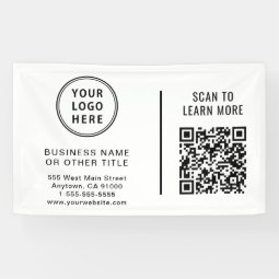 QR Code Corporate Logo Banner | Zazzle