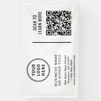 QR Code Corporate Logo Banner | Zazzle